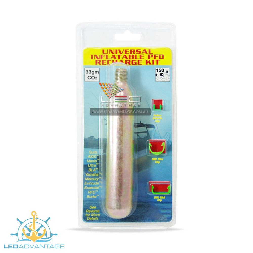 Replacement Gas Cylinders for Inflatable Life Jackets 1/2" UNF Thread ...