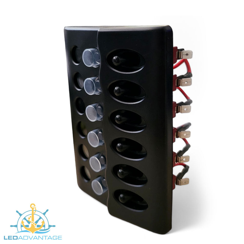 12v~24v Waterproof 6 Gang LED Backlit Switch Panel with Circuit Breake ...