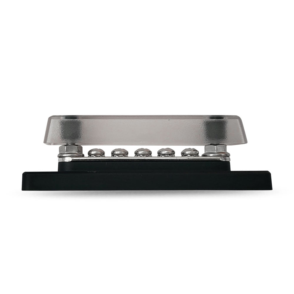 12v/24v 5-Way 2 Stud 50A/100A Buss Bar with Clear Cover & Labels ...